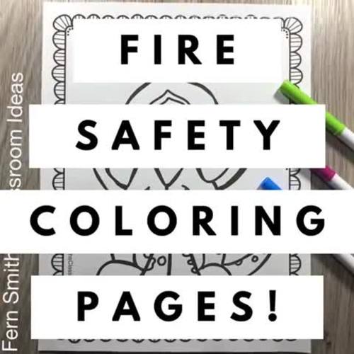 Fire Safety Coloring Pages Dollar Deal by Fern Smith's Classroom Ideas