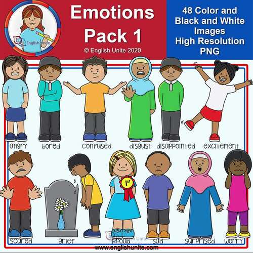 Clip Art - Emotions Bundle by English Unite Clip Art | TPT