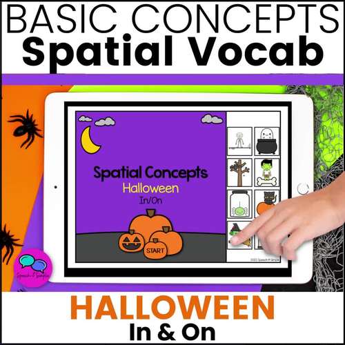 Basic Concepts - Spatial Vocabulary - In and On - Halloween - Prepositions