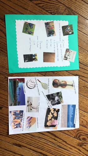 French Verb Project (Qui Suis-Je, Mes Préférences) Acrostic or Collage