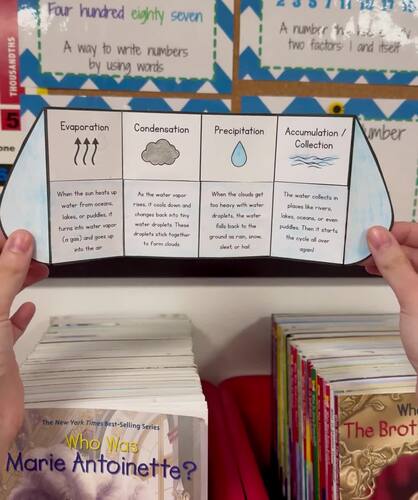 The Water Cycle Accordion Craft | Interactive Science Activity | TPT