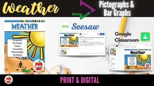 Weather Graphing Activities | Pictographs, Bar Graphs, Forecasting ...
