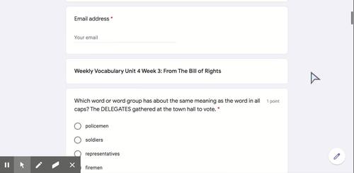 5th Grade MyView Literacy Unit 4 Week 3 Google Forms Quiz Assessment ...