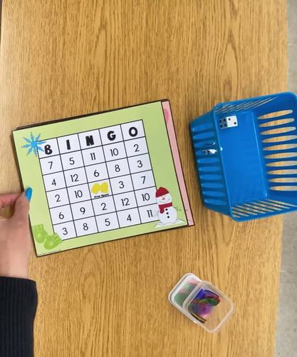 Addition BINGO With Dice Sums to 12 First or Second Grade Games ...