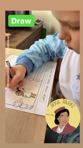 Building Sentences: Rosa Parks Facts for Kids Black History Month