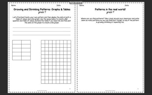 Grade 4 Ontario Math | Patterning & Algebra Worksheets + Slides | Ready ...