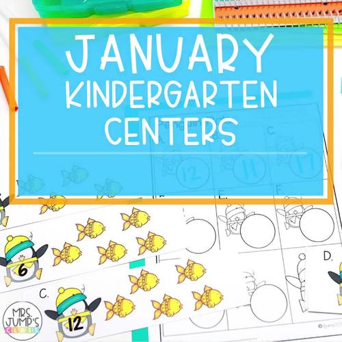 Kindergarten Literacy and Math Centers JANUARY by Deanna Jump | TPT