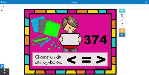 BOOM Cards: Je compare les nombres: 1-1000 (en français) by Mme Bock