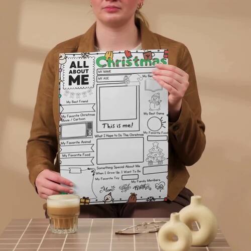 All About Me Christmas Printable worksheet , Holiday Writing & Literacy ...