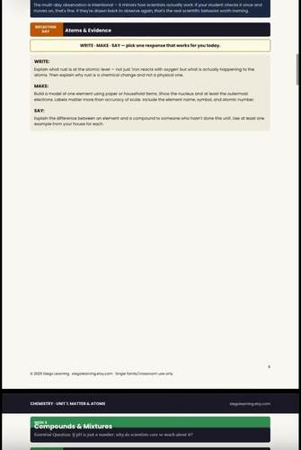 Matter & Change Chemistry Bundle | 8-Week Chemistry Unit | Grades 6-8 ...