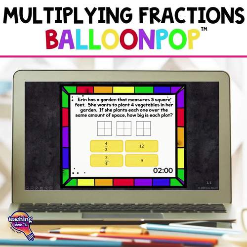 5th Grade MATH Digital Review Games Year-Long BUNDLE BalloonPop™