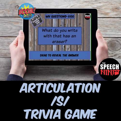 Articulation Trivia Game Boom Cards: S by The Speech Ninja | TpT