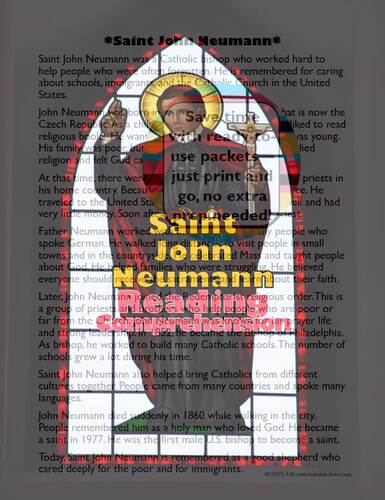 Saint John Neumann Reading Comprehension Activity | Catholic Schools ...