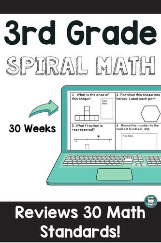 3rd Grade Morning Work Math Review Spiral Self-Checking by Talented in ...