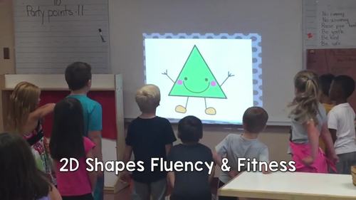 Colors & Shapes Fluency & Fitness® Brain Breaks by Tickled Pink in Primary
