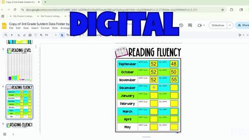 Digital Student Data Tracking Sheets, Student Data Binder, Student Data ...
