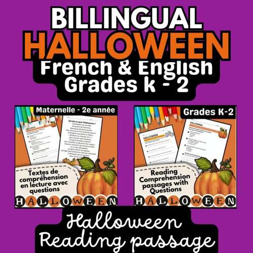 Halloween Reading Comprehension BUNDLE | Bilingual French-English Grade ...