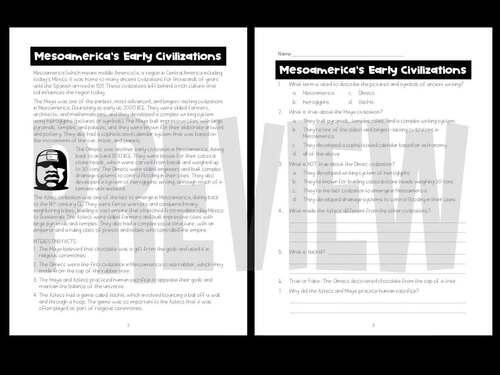 MEXICAN HERITAGE Reading Passages & Activities (Print AND Digital)
