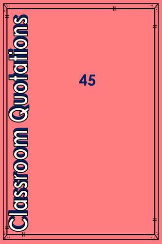 INSPIRING QUOTATIONS POSTERS Coral Navy Theme Classroom Decor Critical ...