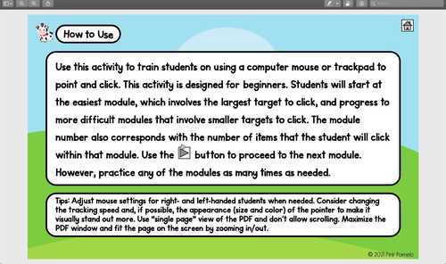 Computer Mouse and Trackpad Point and Click Training by Pink Pomelo