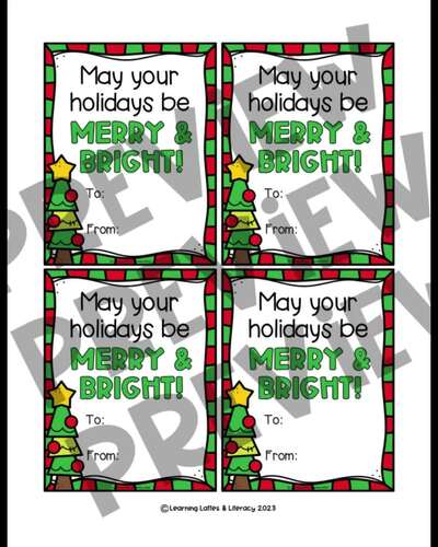 Christmas Candle Gift Tags Christmas Socks Tags Merry and Bright Gift Tags