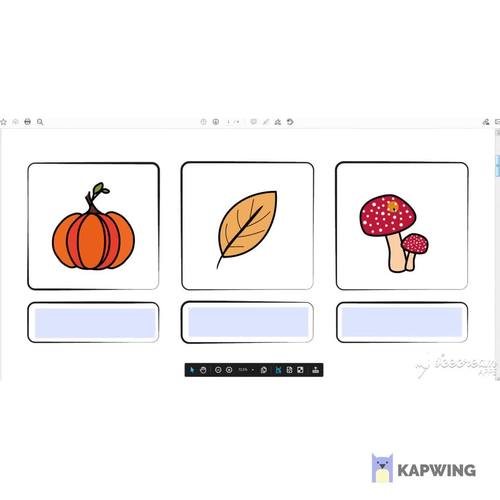 Autumn Fall Flashcards Vocabulary Printable pdf by Lightdots | TPT