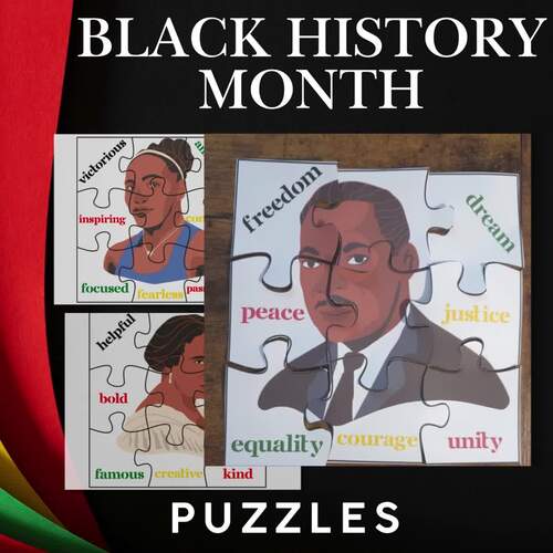 Black History Month Printable| Puzzle for Kids by PrincipalThingEducation