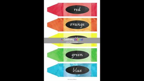 Colour Word Posters VIC Precursive Font ***$1 SPECIAL!*** | TPT