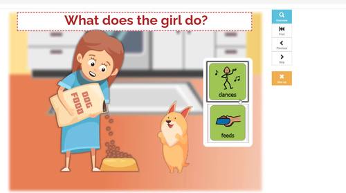 Agent - Action – Object utterances – Digital, no print, Boom Cards.