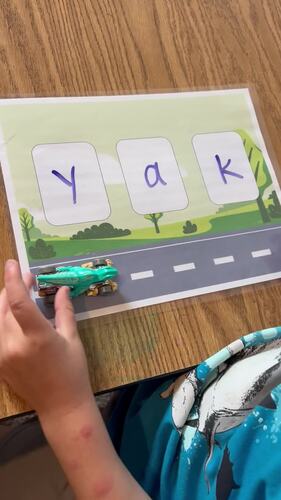 Drive and Read CVC Car Mat Printable by Grace & Growth Homeschool