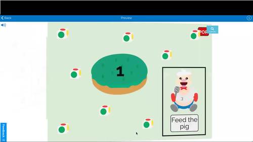 Feed the Pig Digital Game Language and Math Boom Cards™ | TPT