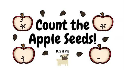 Count the Apple Seeds (with Voice-Over), Numbers 0-10, Math, Counting