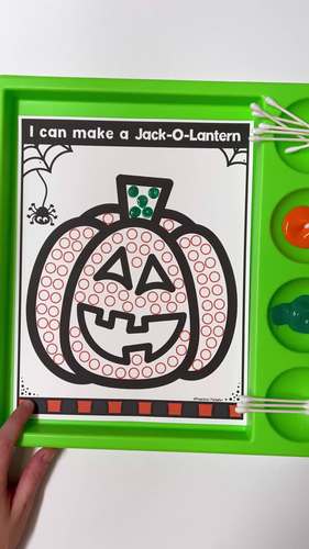 Halloween Crafts Q Tip Painting Fine Motor Activity by Preschool Packets