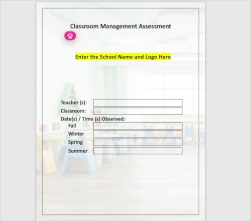 Classroom Management Assessment by Admin 4 You | TPT