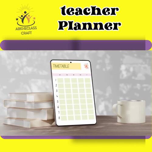 Print / Digital teacher Planner Undated School Planner,Teacher Binder,