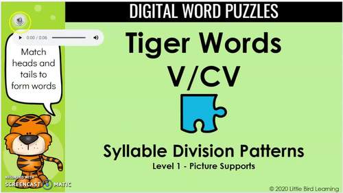 Tiger Words (V-CV) - Digital Word Puzzles | Distance Learning | Google ...