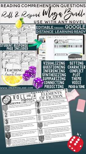 Reading Comprehension Questions Any Text | Roll & Respond MEGA BUNDLE