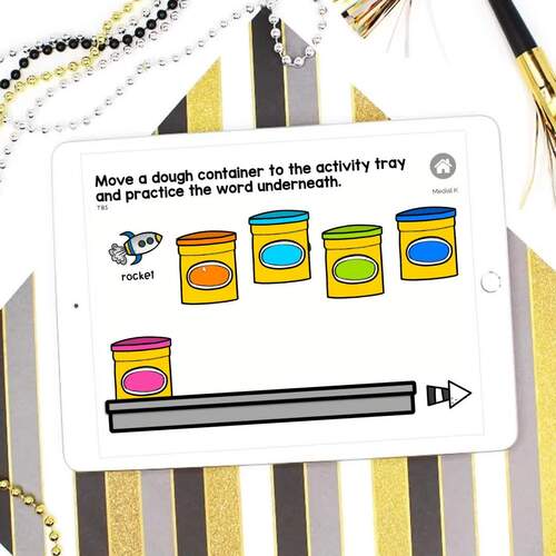 New Years Dough - Interactive Articulation Boom Cards for Speech Therapy