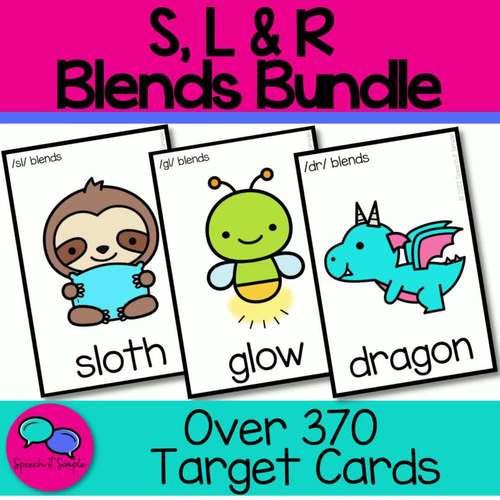 S - L - R Blends BUNDLE - Articulation - Phonology - Apraxia - Flashcards