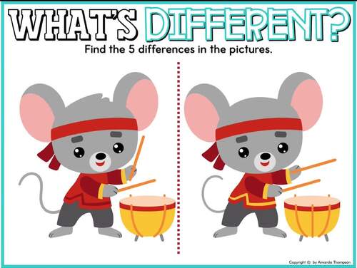 Morning Meeting Activities - Digital Games - Spot Difference - Chinese ...