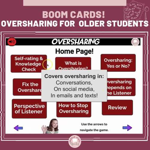 BOOM Oversharing Conversations Social Skills Social Media | TPT