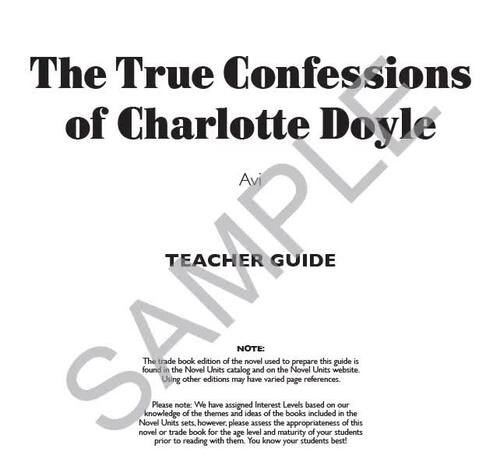 The True Confessions of Charlotte Doyle Novel Units® Teacher Guide ...