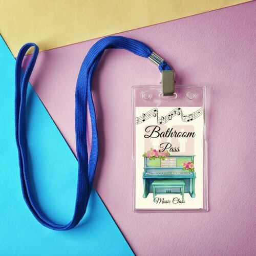 Music kids class Bathroom Pass / Water / Hall / Office / Library ...