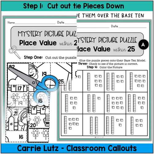 Mystery Picture Puzzles Bundle of 8 Math / Literacy Activities for ...