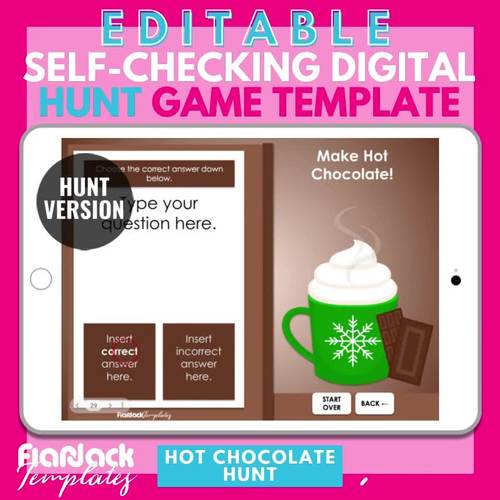 Hot Chocolate Hunt Google Slides PowerPoint Editable Game Template