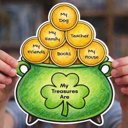 St. Patrick’s Day Pot of Gold Craft Lucky for Writing Activity March ...