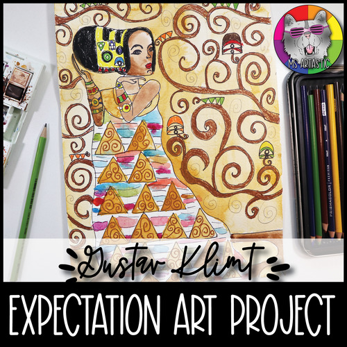 Gustav Klimt Art Project, Expectation Art Lesson Activity for Middles ...