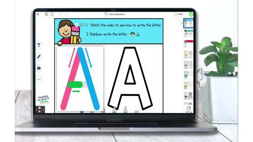 Digital Letter Practice | Alphabet Centers for Seesaw™ | TpT