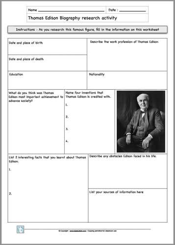 Famous Engineers Biography Research Set by Tasstudent | TPT