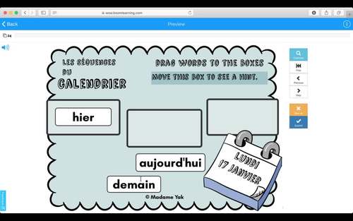 French BOOM Cards Séquences du Calendrier or Calendar Sequences by ...